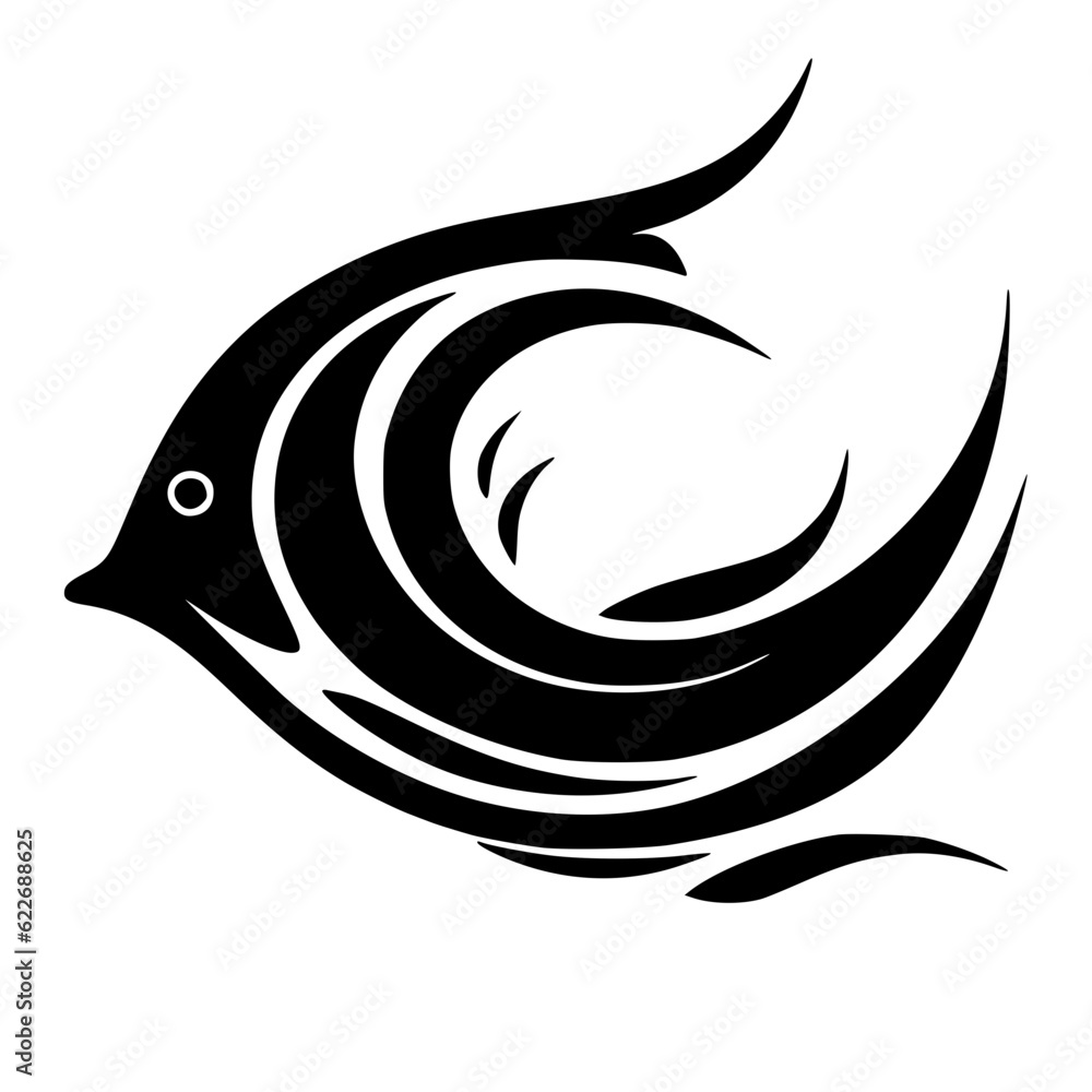 Fish, Fish logo, Fish vector, Fish silhouette, Outline drawing of fish ...