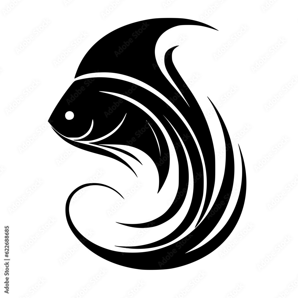 Fish, Fish logo, Fish vector, Fish silhouette, Outline drawing of fish ...