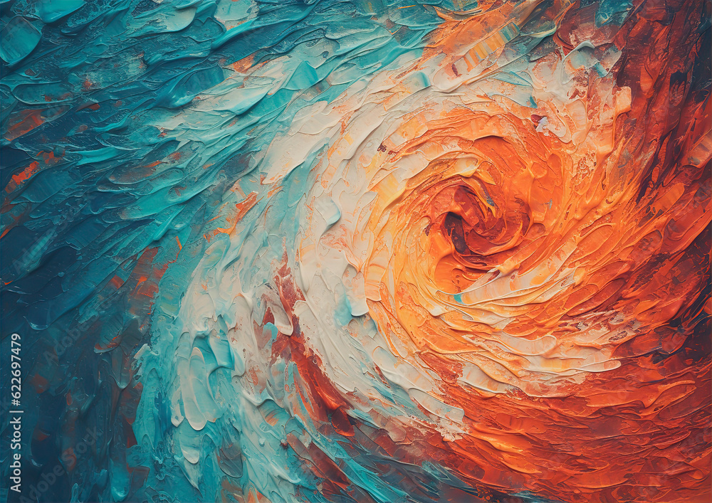 Oil Paint Structure red and blue absract Background, paint Surface ...