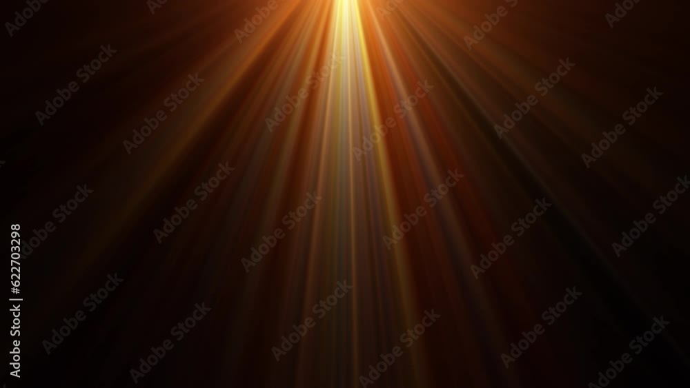 Loop top center gold optical lens flares light radial shine ray ...