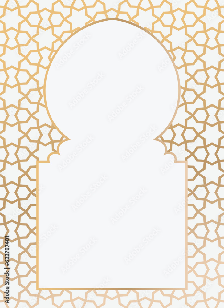 Vector oriental Arabic golden frames. Borders background clipart ...