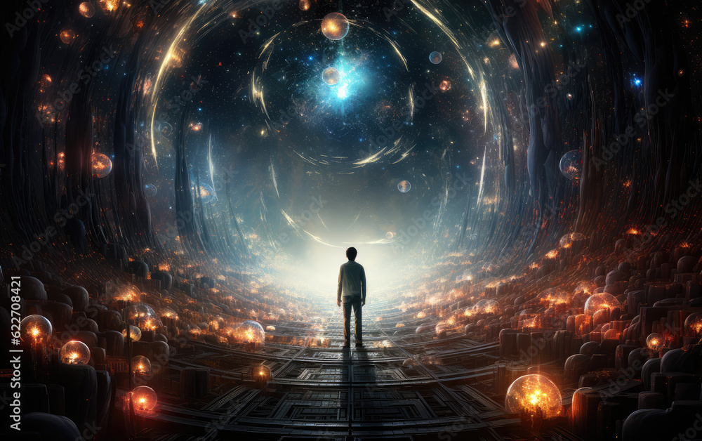 A cosmic journey through interstellar space, with data particles ...