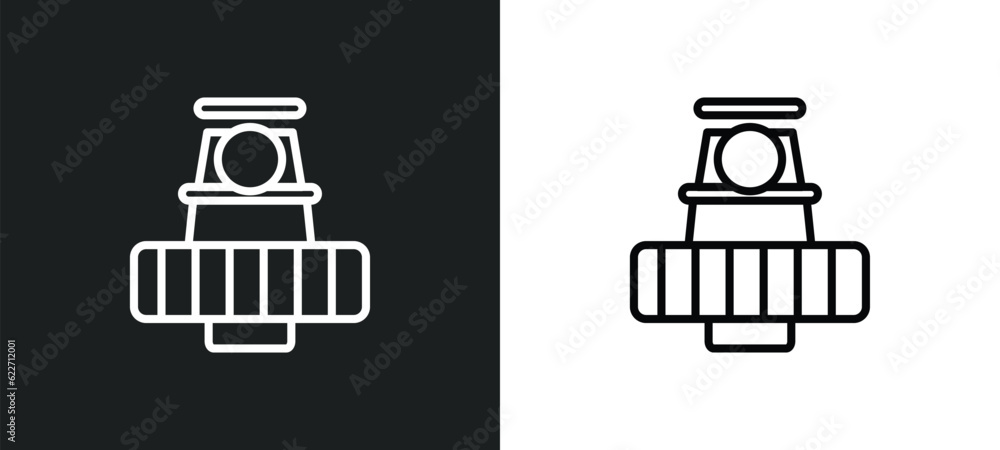 ratha-yatra outline icon in white and black colors. ratha-yatra flat ...