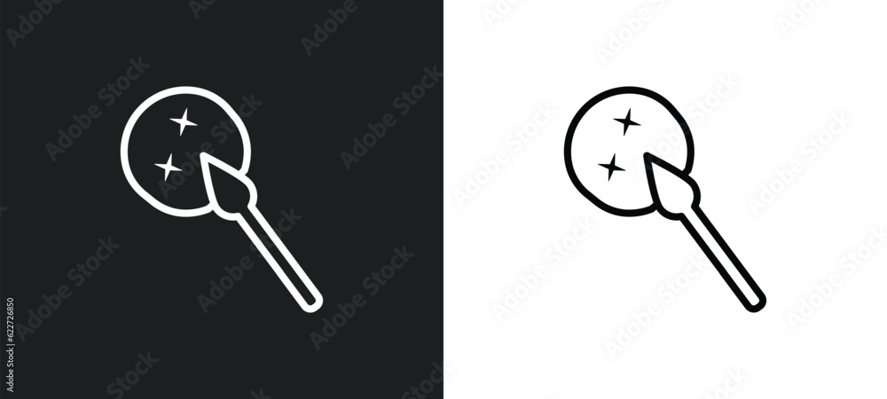enchantment outline icon in white and black colors. enchantment flat ...