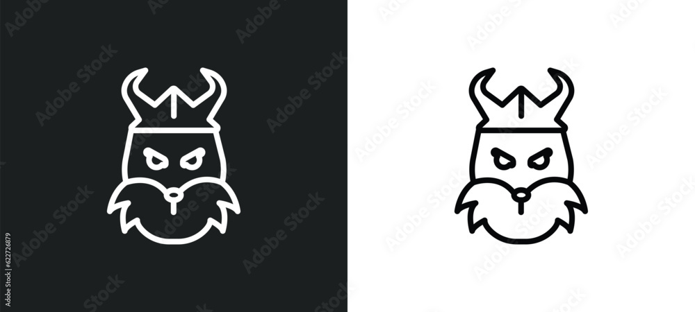 dwarf outline icon in white and black colors. dwarf flat vector icon ...