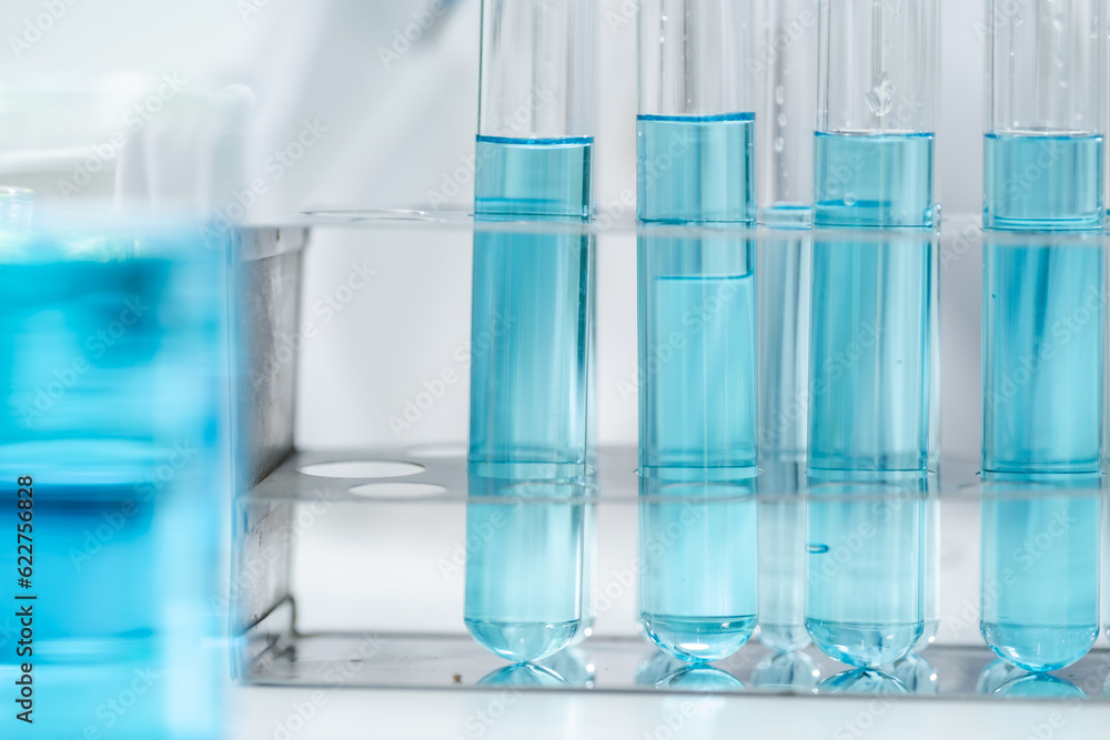 medicine research in chemical laboratory, chemist scientist working ...