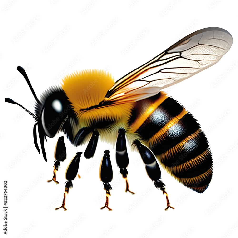 bee png, honey bee walking isolated on transparent background cutout ...