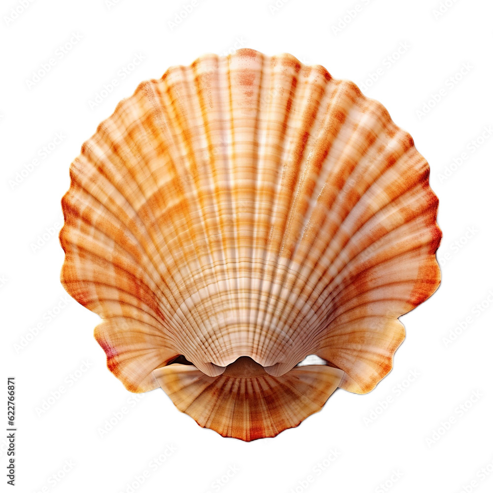 scallop shell isolated on transparent background Stock Photo | Adobe Stock