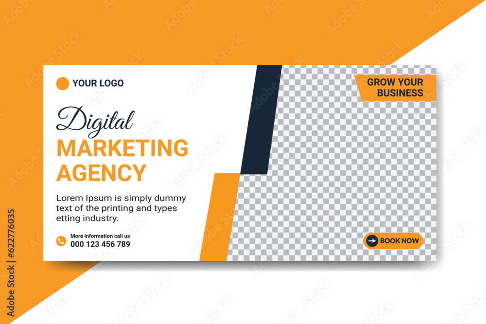 Digital Marketing Billboard Signage Banner Design , red template for ...