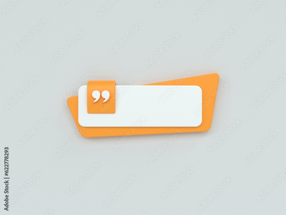 3d rendering quote frames box blank templates realistic Minimal text ...