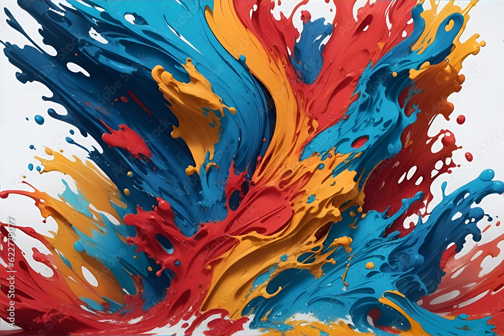 Color splash background. AI generated illustration Stock Illustration ...