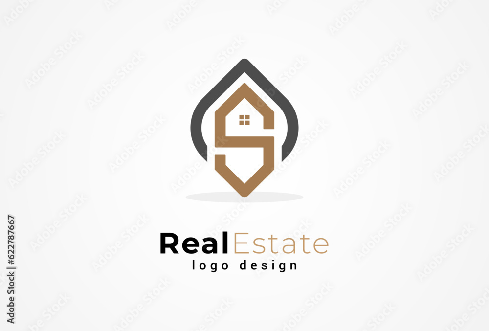 Real Estate Logo, Letter S with home combination, suitable for ...