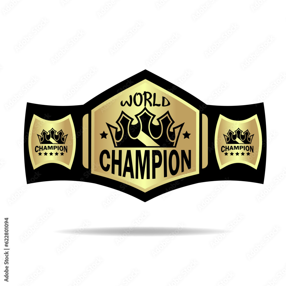 The template of the belt of the world champion in martial arts and ...