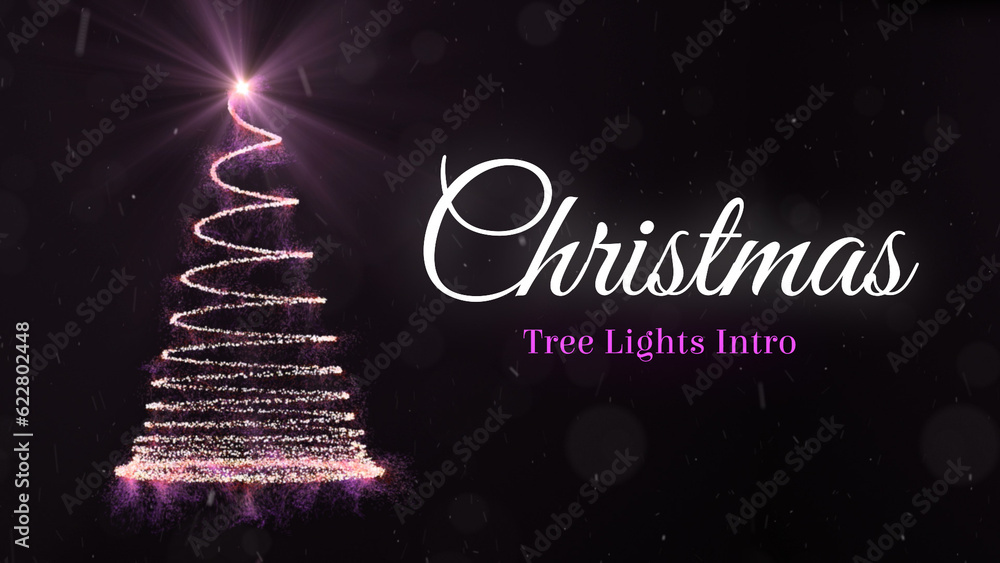 Christmas Tree Lights Intro Stock Template | Adobe Stock