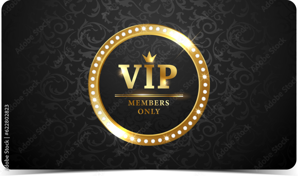 Premium VIP Card. Black and gold luxury vip business card design ...