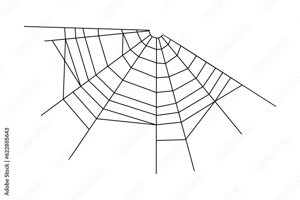 Spider web Halloween clip art element vector illustration isolated on ...