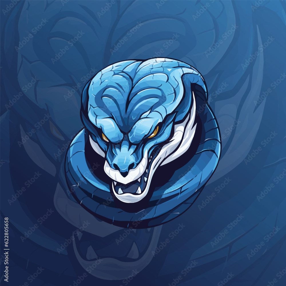 Snake Mascot logo design for team, Professional Esport gaming logo ...