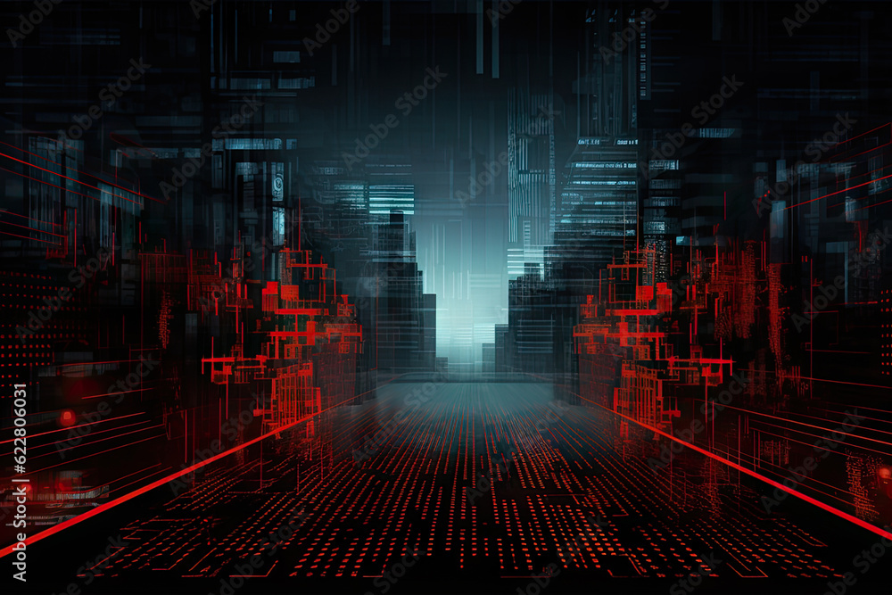 Abstract future technology, business, high speed digital internet ...