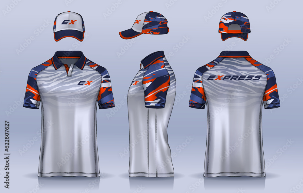 Corporate Work Shirts,t-shirt and cap templates design. uniform for ...