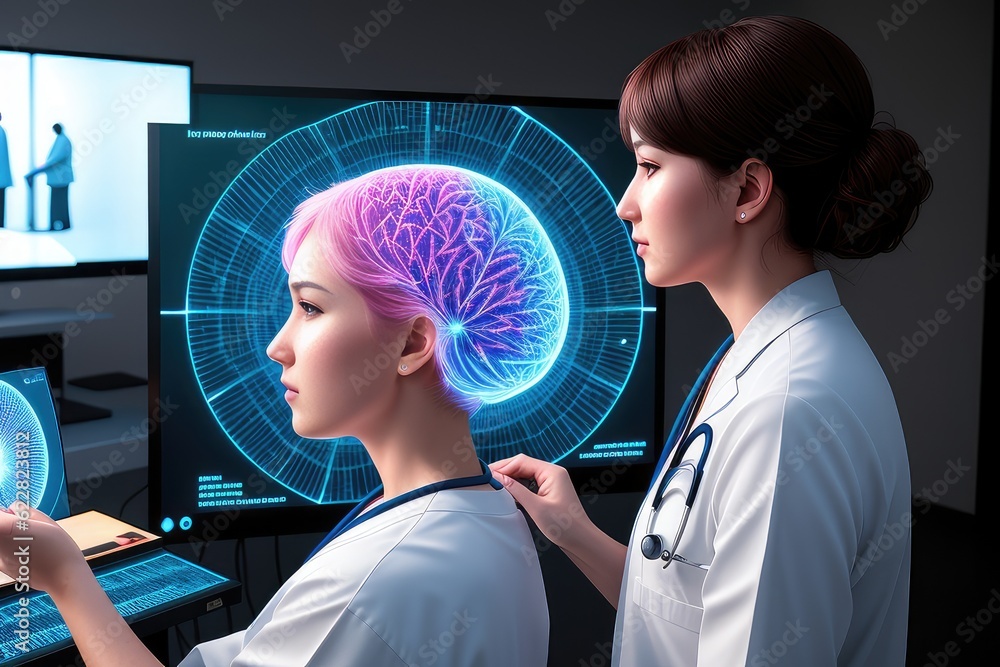 Medical Hospital: Neurologist and Neurosurgeon Talk, Use Computer ...