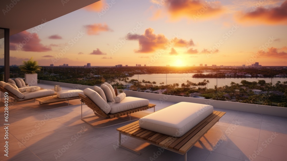 Designated sunset viewing deck on the upper levels of your villa ...