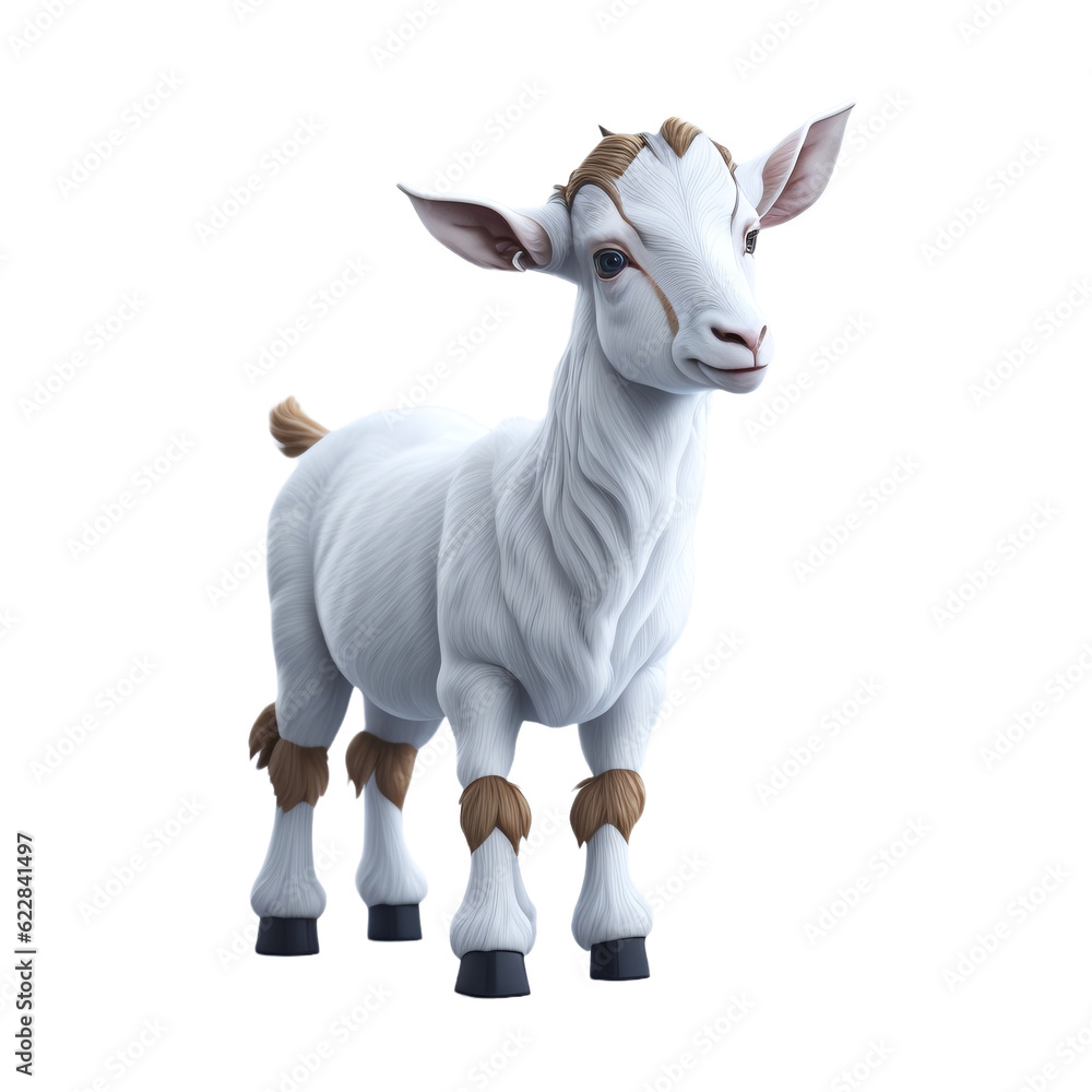Mountain Goat Art Clipart and Cute Sticker for Commercial Use, farm ...