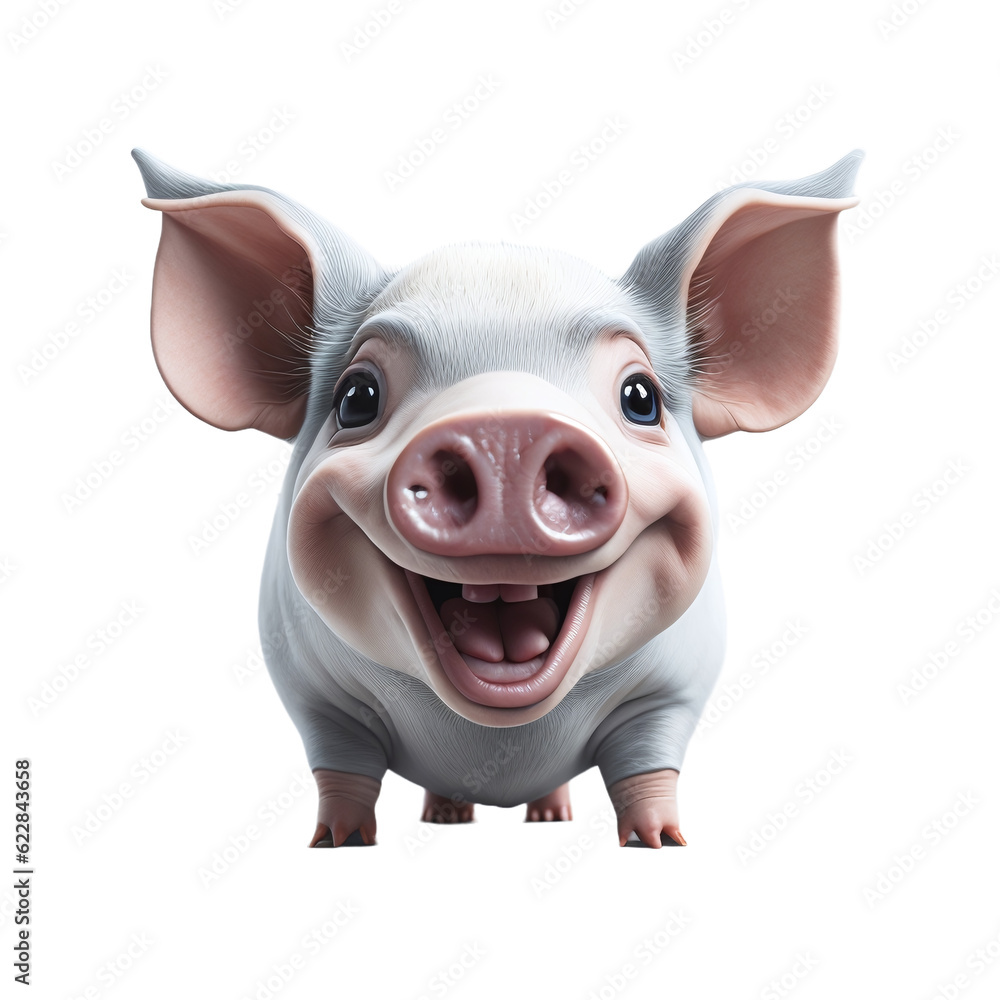 Cute Mini Pig Svg & Png Decor Bundle for show pig face baby shower ...