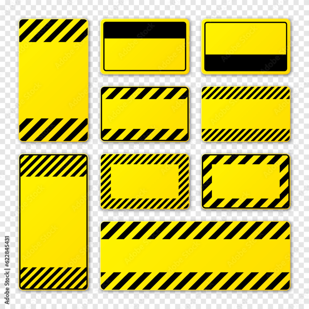 Blank Road Construction Signs