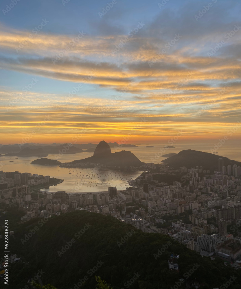 Rio de Janeiro, Rio de Janeiro, Brazil - 10, 4, 2023: Sunrise sky. View ...