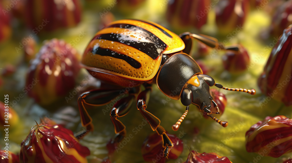 Colorado potato beetle, a thunderstorm of country crops. Potato bug ...