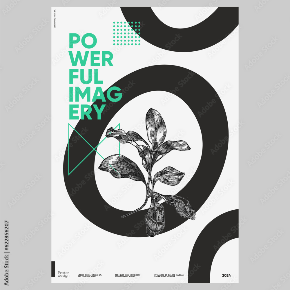 Poster design in modern style. Typography design. Creative vector ...