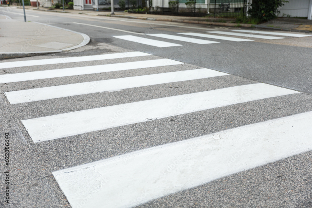 vibrant street crosswalk, representing safety, connection, and urban ...