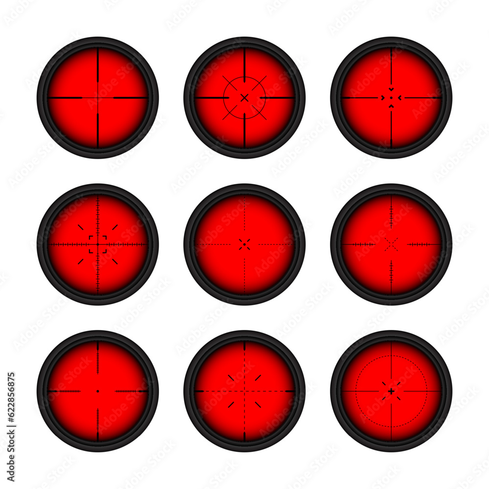 Various weapon thermal infrared sights, sniper rifle optical scopes ...