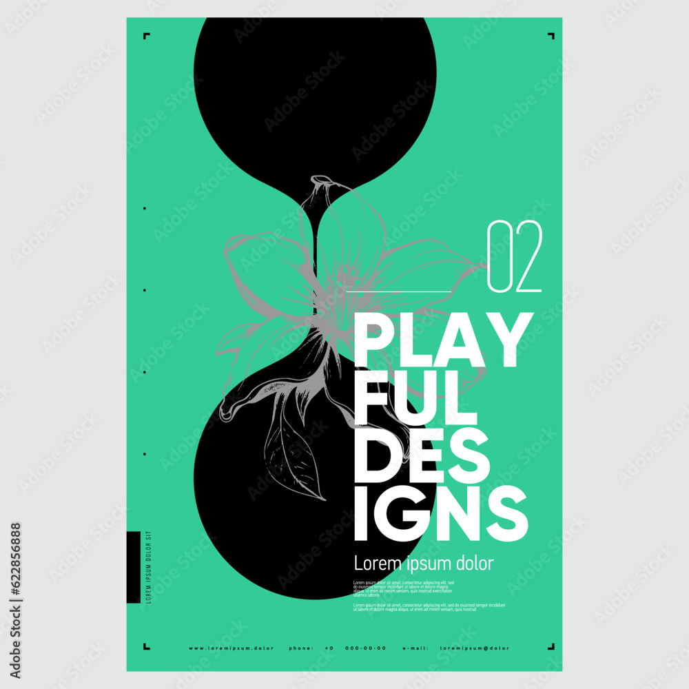 Poster design in modern style. Typography design. Creative vector ...