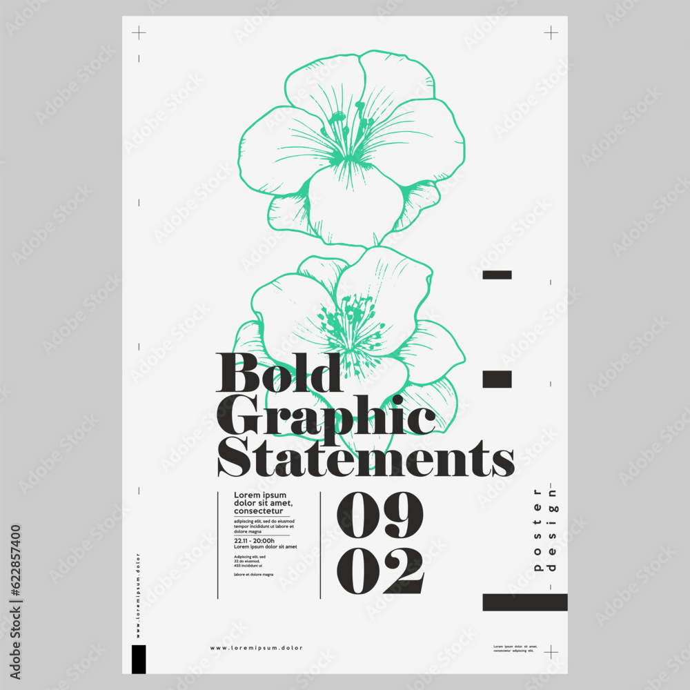 Poster design in modern style. Typography design. Creative vector ...