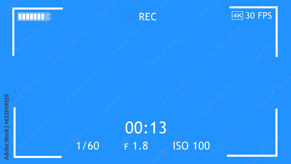 Camera mobile recording screen overlay animation with chroma key. DSLR ...