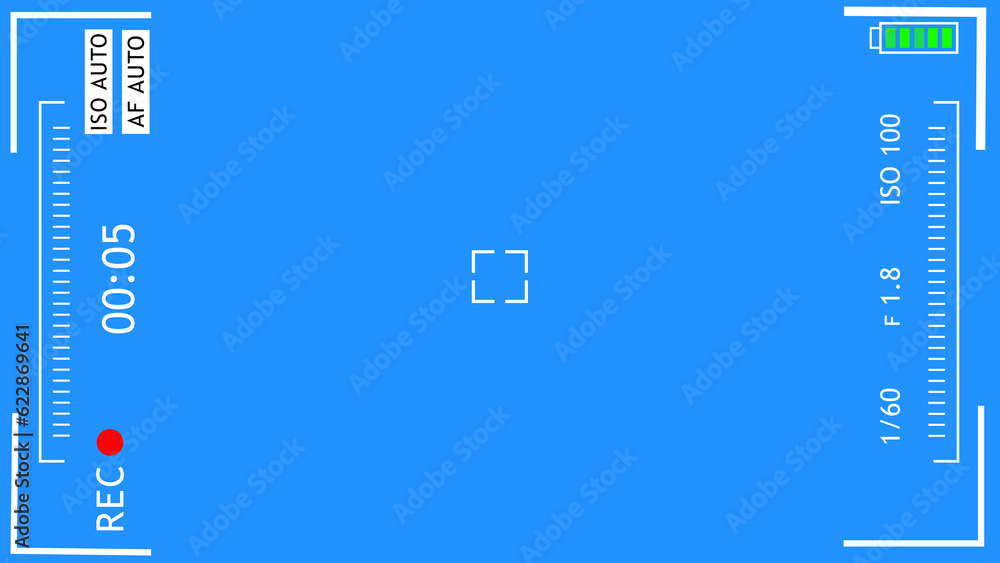 Camera mobile recording screen overlay animation with chroma key. DSLR ...