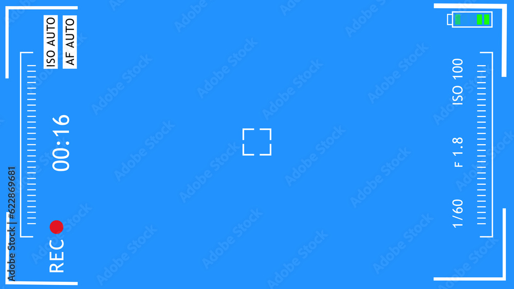 Camera mobile recording screen overlay animation with chroma key. DSLR ...