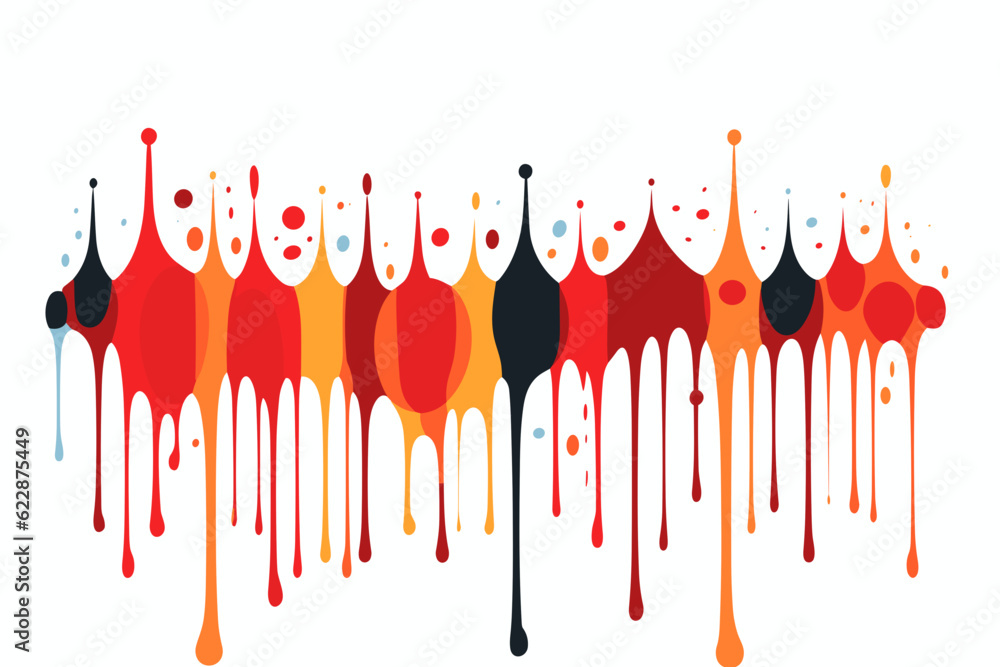 Vetor de Doodle inspired Drip, cartoon sticker, sketch, vector ...