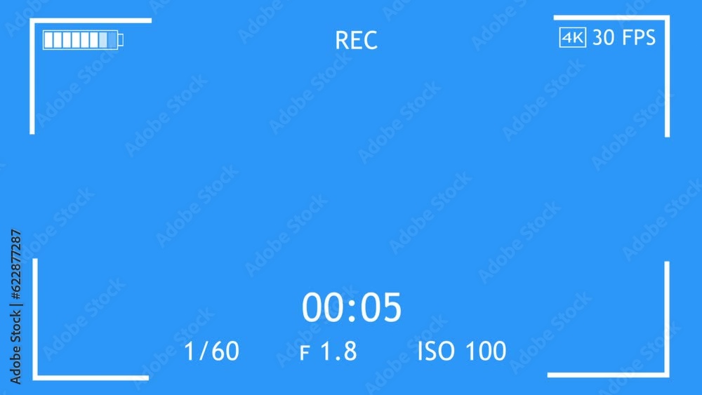 Camera mobile recording screen overlay animation with chroma key. DSLR ...