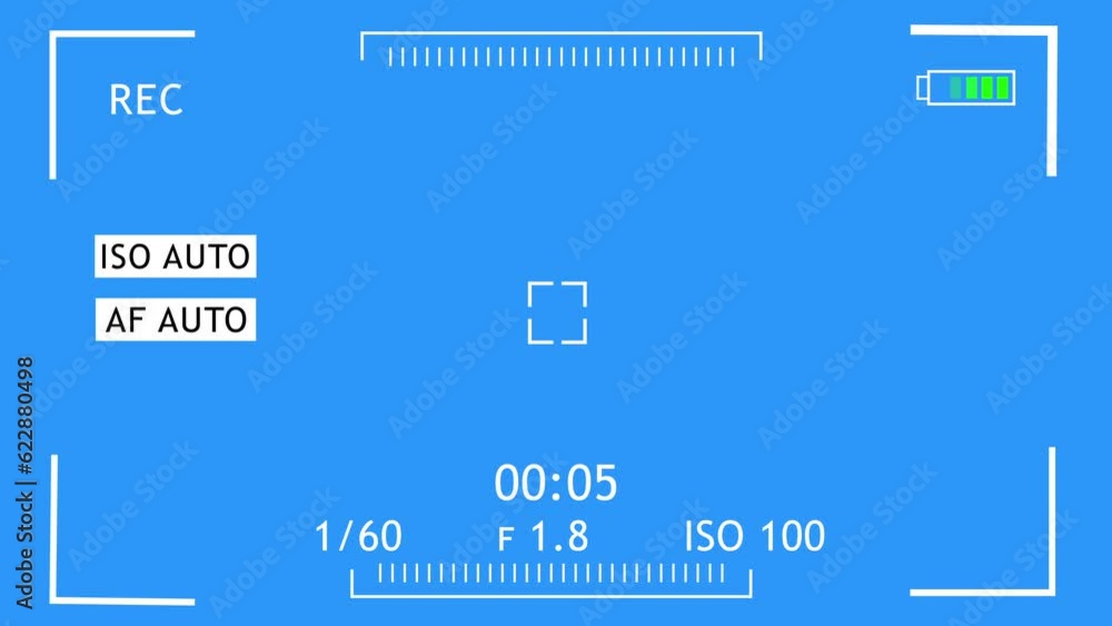 Camera mobile recording screen overlay animation with chroma key. DSLR ...
