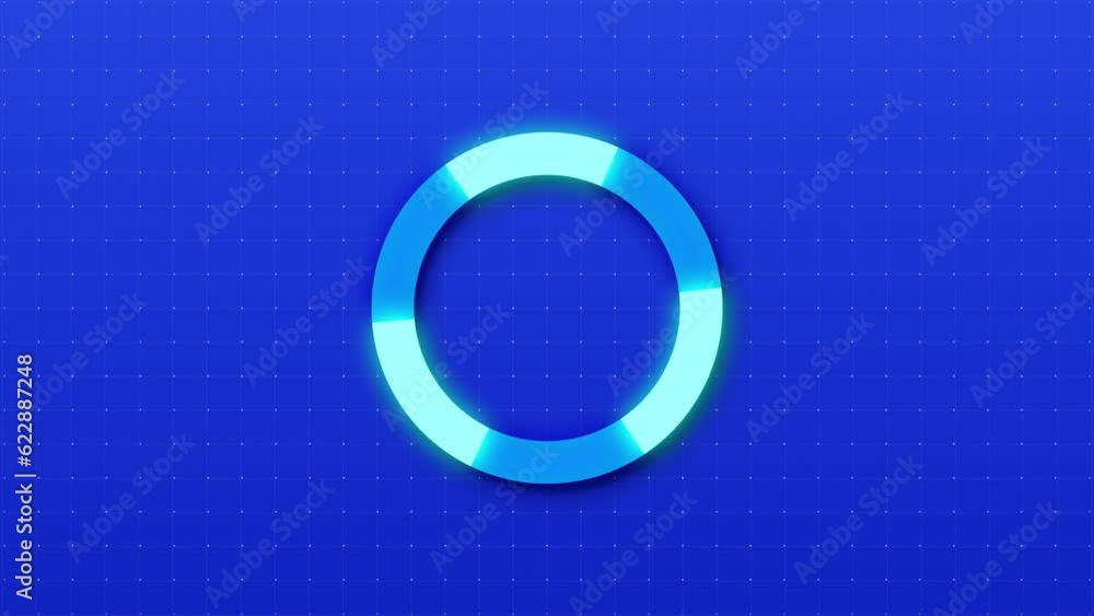 4K SIMPLE AND CLEN LOADING ANIMATION WITH DIGITAL DOTS GRID MOVING IN ...