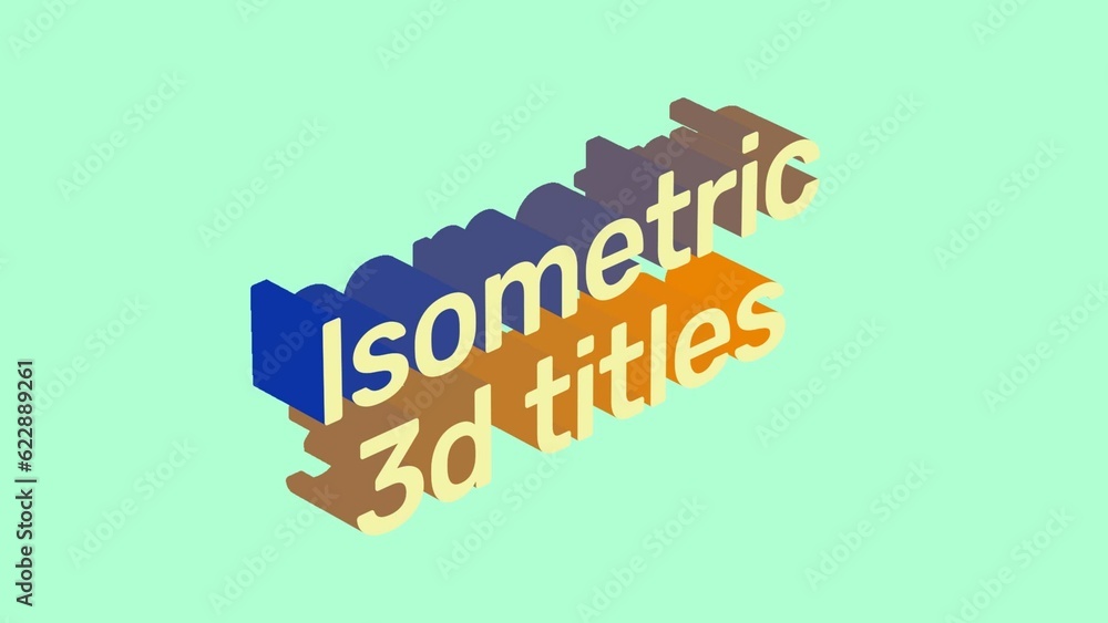 Isometric 3d Pop In Titles Stock Template Adobe Stock