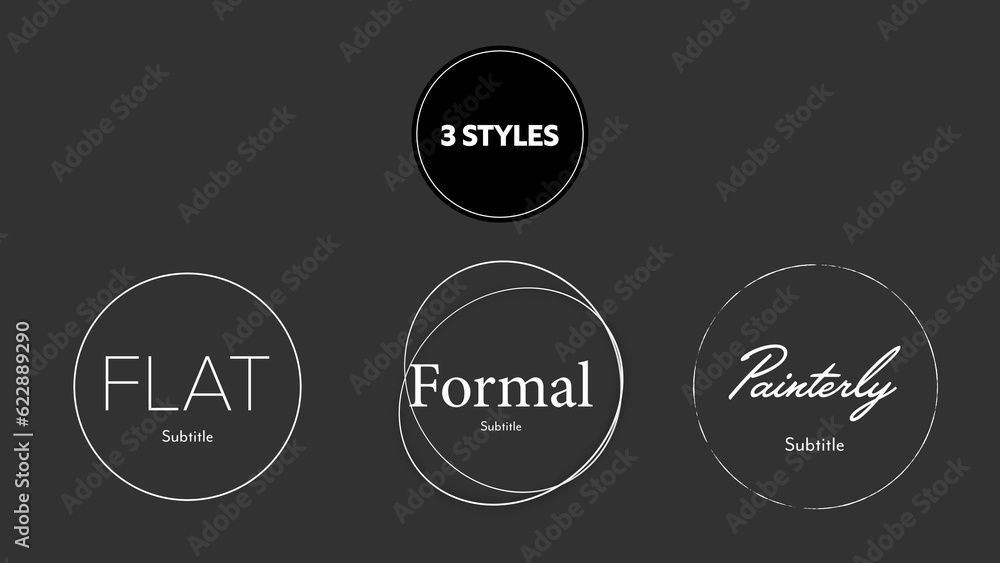 Circular Centered Titles Stock Template | Adobe Stock