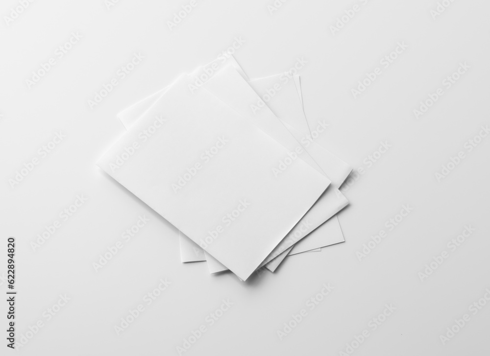 White paper mock-ups isolated on white background, Blank portrait paper ...