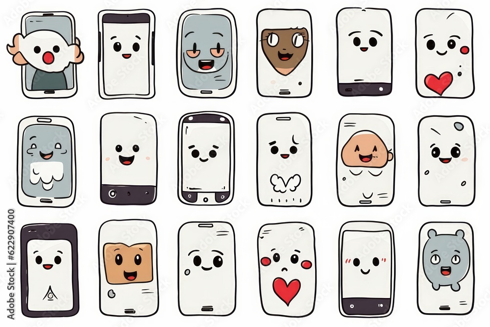 Fun Meets Technology in this Set of Doodle Smartphone Emoticons ...
