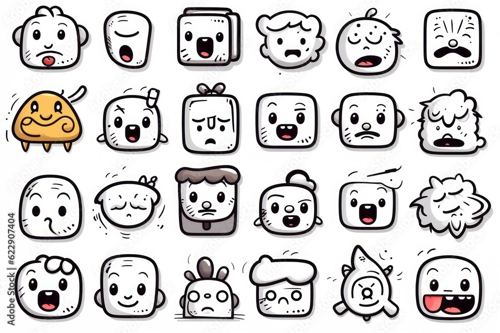 Fun Meets Technology in this Set of Doodle Smartphone Emoticons ...
