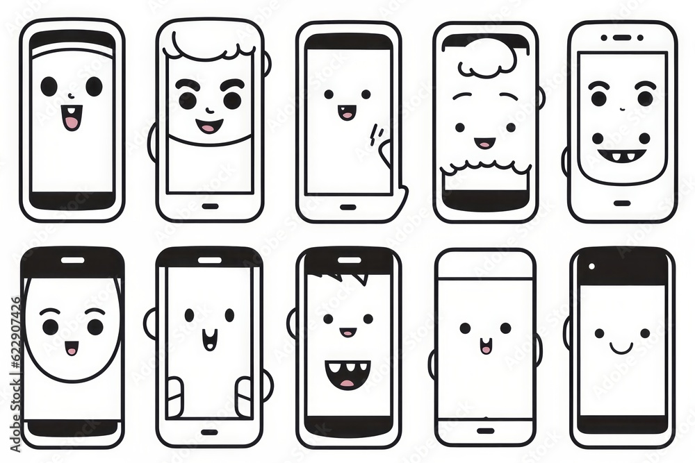 Fun Meets Technology in this Set of Doodle Smartphone Emoticons ...