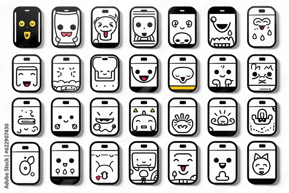 Fun Meets Technology in this Set of Doodle Smartphone Emoticons ...