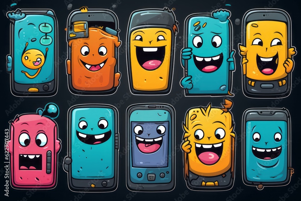 Fun Meets Technology in this Set of Doodle Smartphone Emoticons ...